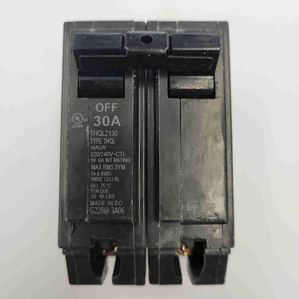 THQL2130– GE 2P 30A 240V PUSH IN 10kA BREAKER - Alberta Breaker & Supply Co Ltd