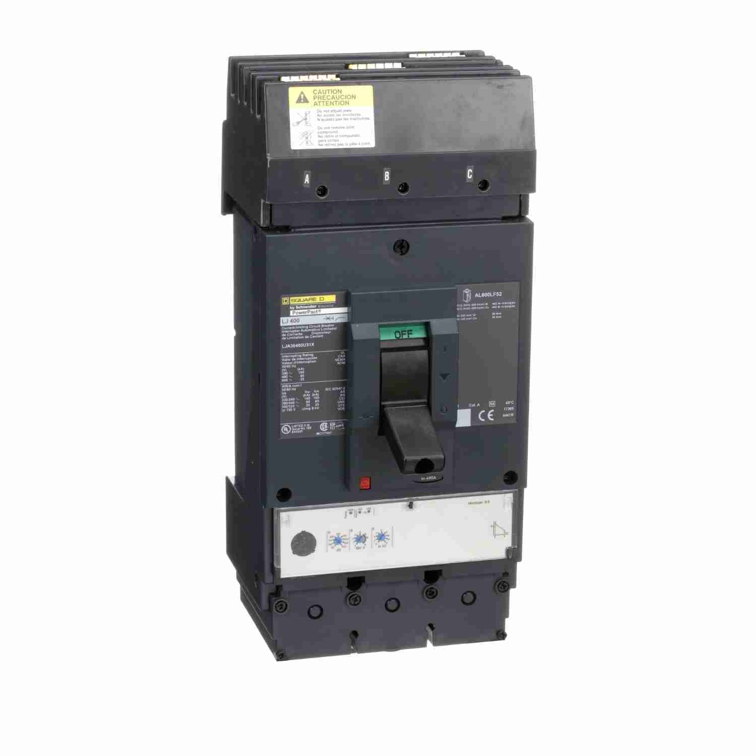 LJA36400U31X SQUARE D 3P 400A 600V 25KA I LINE - Alberta Breaker & Supply Co Ltd